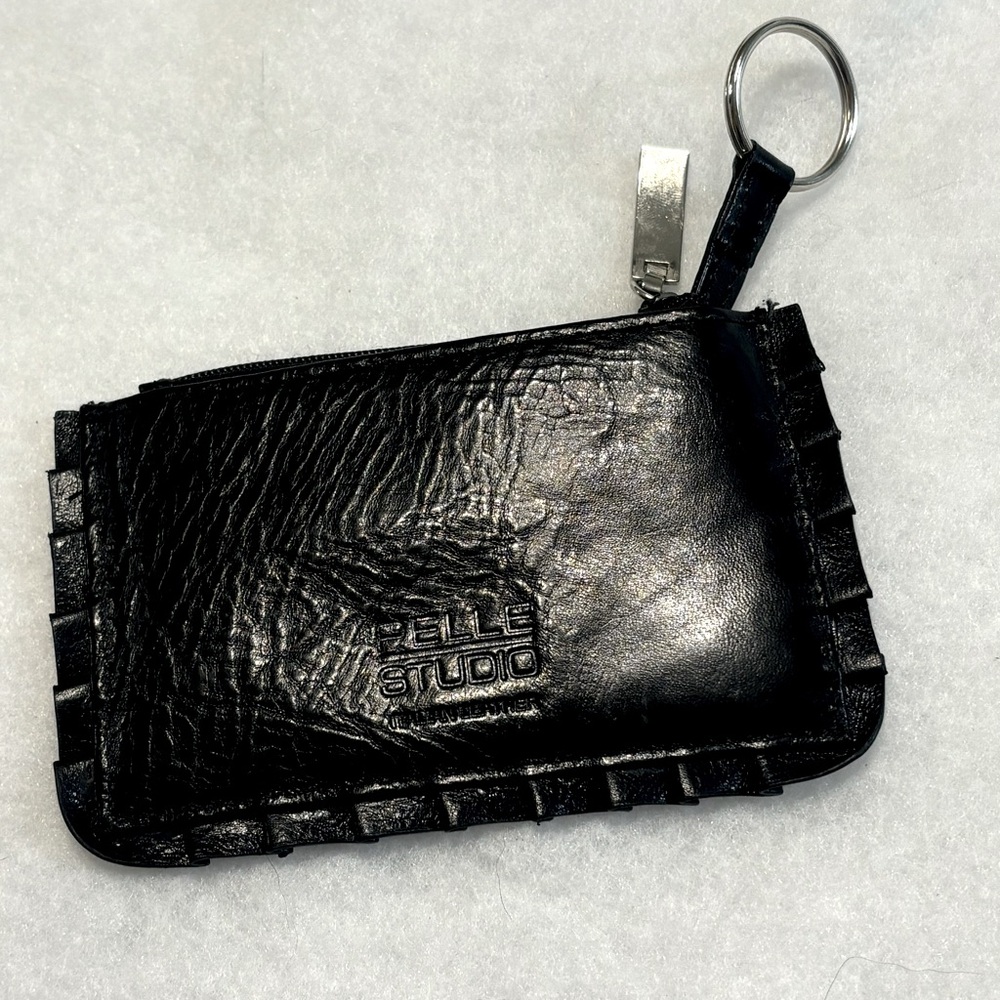 Wilson’s Leather Pelle Studio Black Id Coin Wallet Wi… - Gem